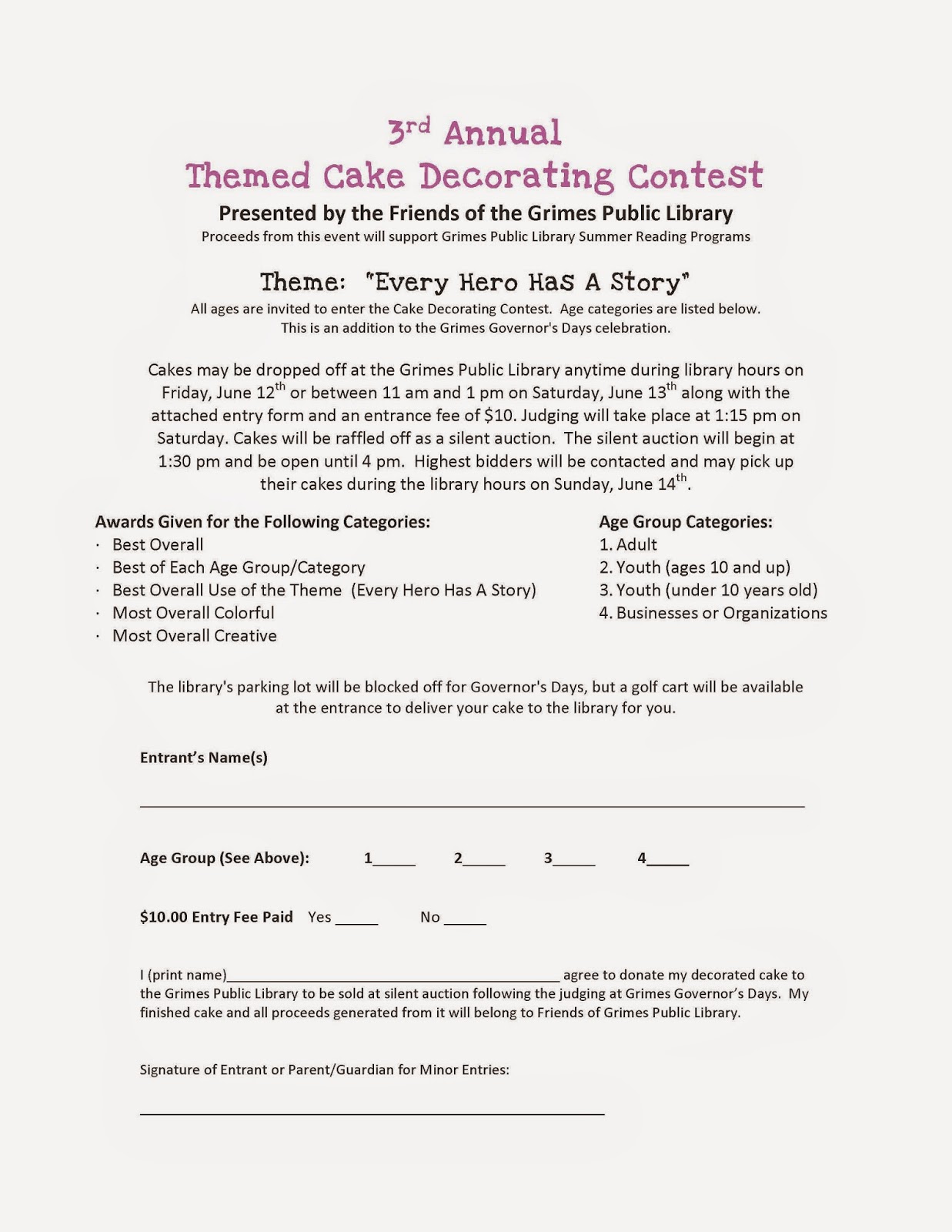 Meadows: 3rd Annual Cake Decorating Contest
