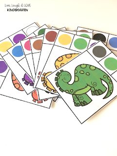 Dinosaur Clip Card Freebies | Live, Laugh, I LOVE Kindergarten