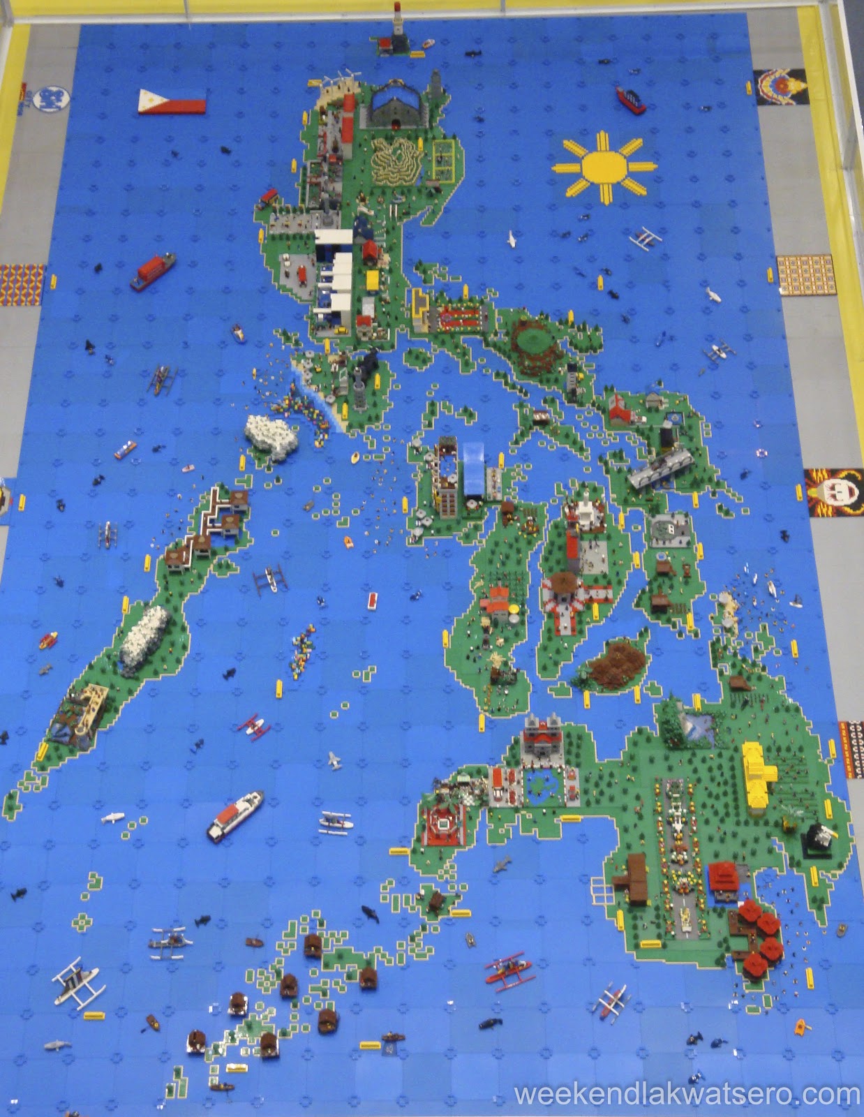 Philippines map built with LEGO bricks ~ Weekend Lakwatsero