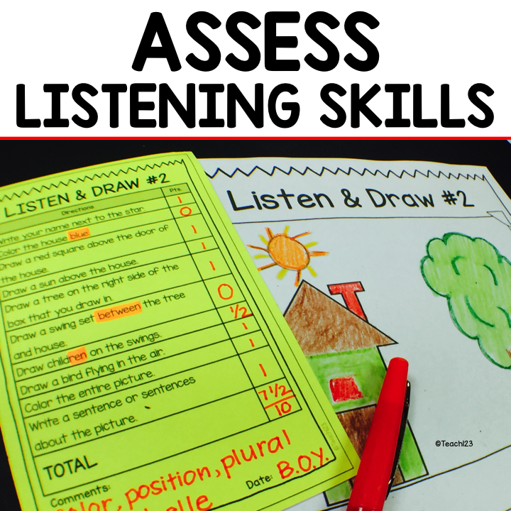 Listen and Following Directions - QR Code Listening Center, Assessment ...