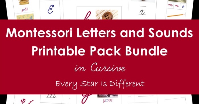 Every Star Is Different: Montessori Letters and Sounds Printable Pack ...