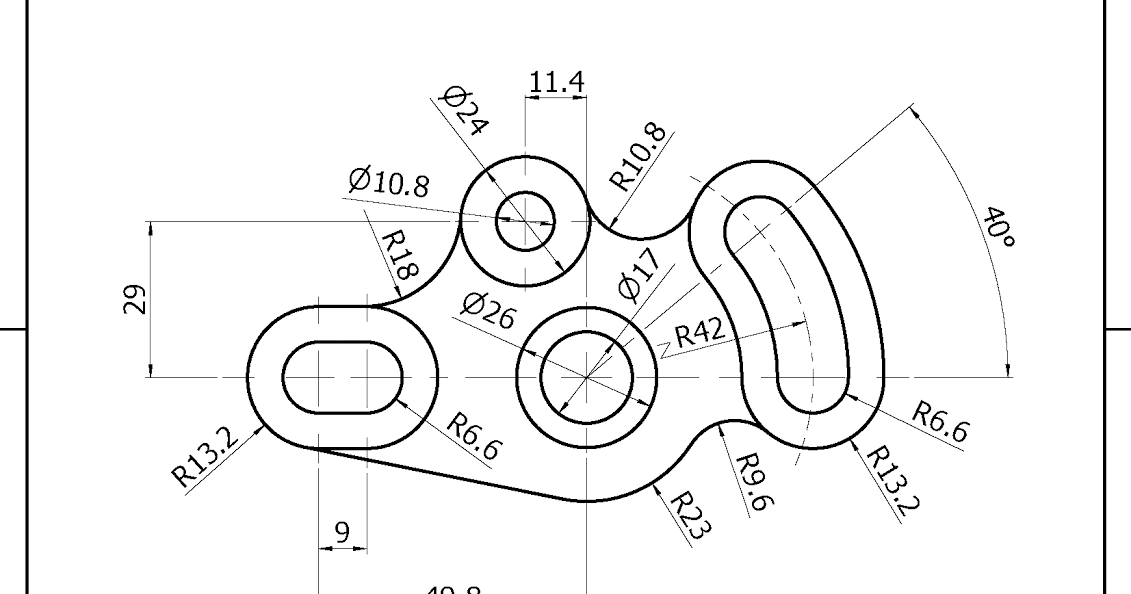 Cad Practice Drawings 8 (图纸练习 8 , 図面練習 8 , CAD-Zeichnung Übungen 8 ...