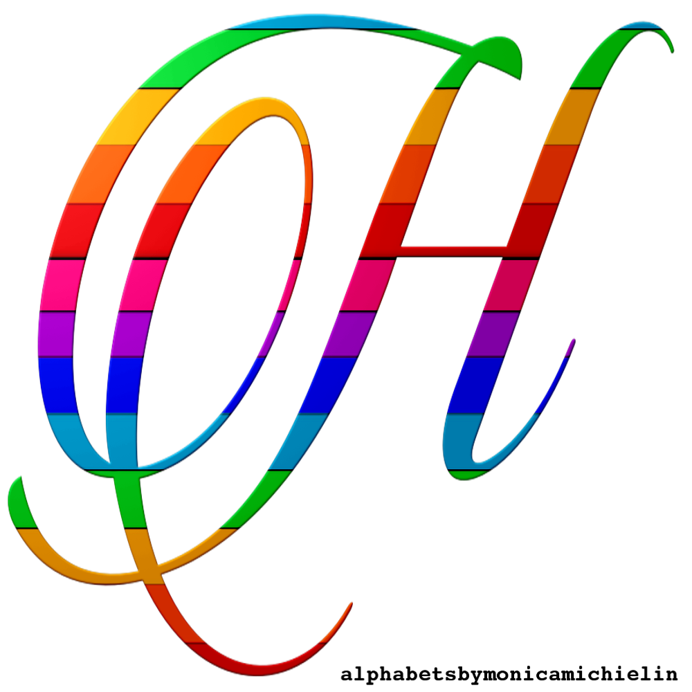 M. Michielin Alphabets: RAINBOW CANDLESCRIPT FONT ALPHABET LETTERS PNG