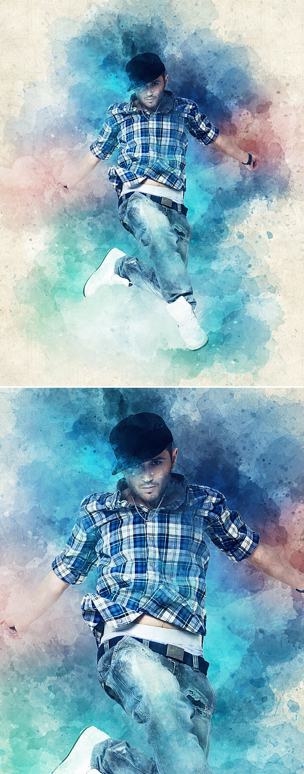 Watercolor Animation Photoshop Action by PSDSquare | GraphicRiver