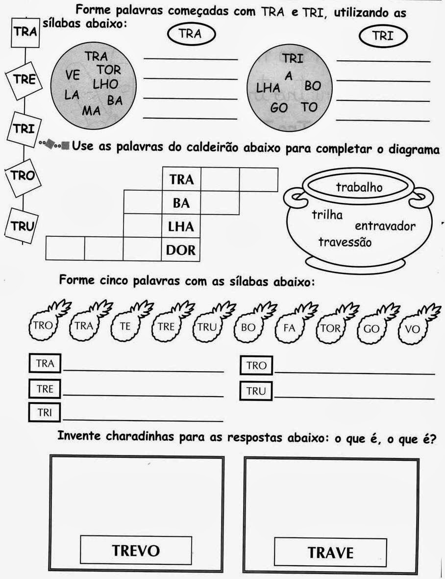 Psicopedagoga Jacqueline Marques: Atividades com TR e VR