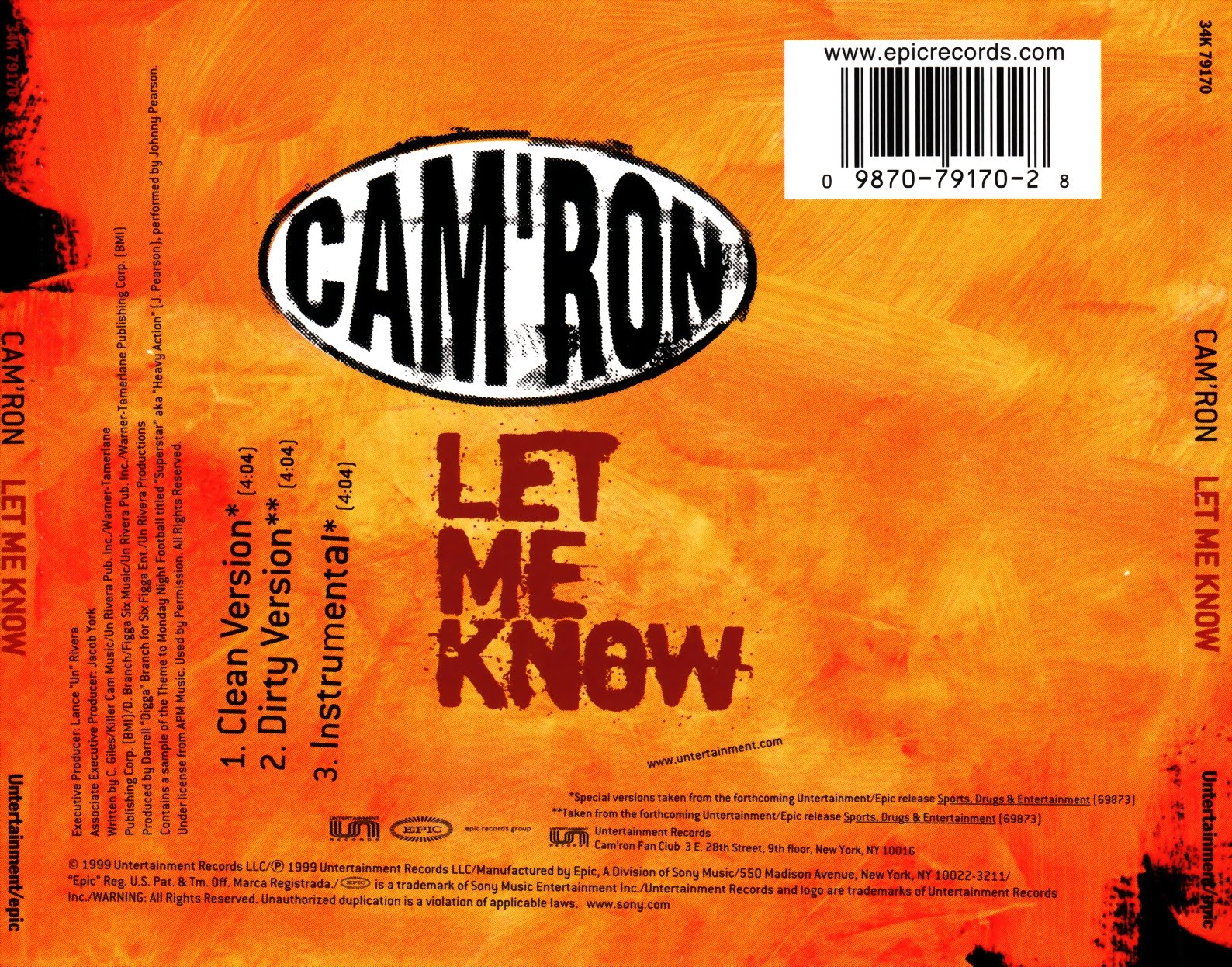 highest level of music: Cam'Ron - Let Me Know-(CDS)-1999