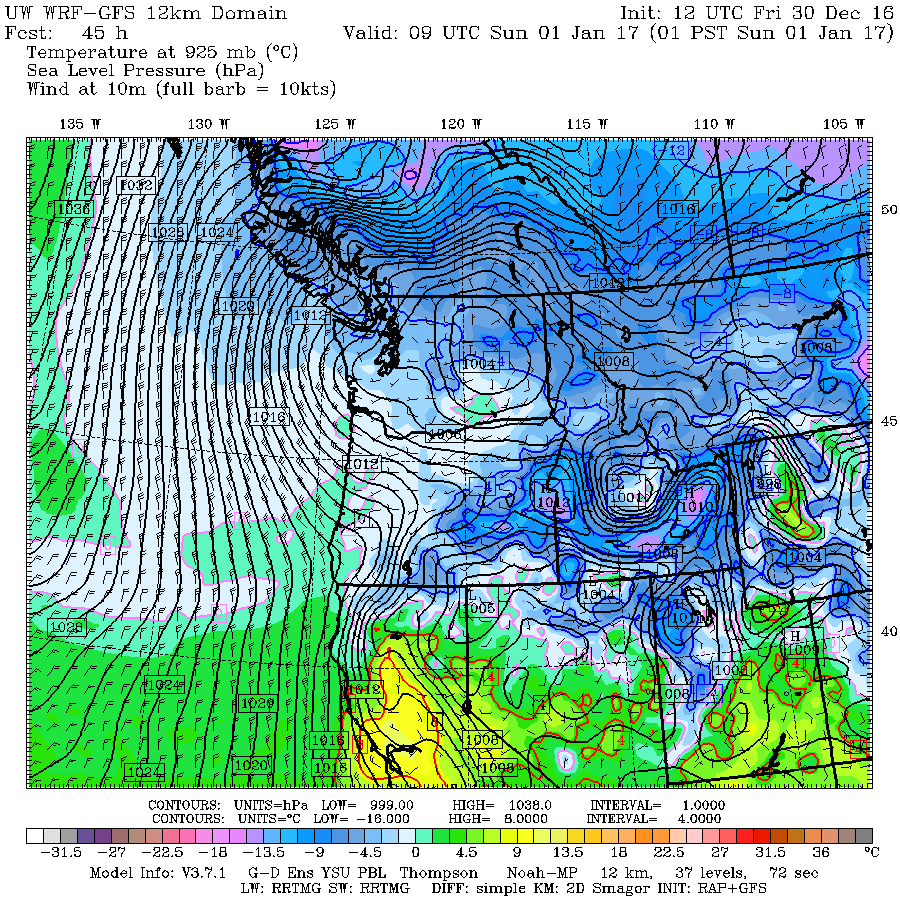 Cliff Mass Weather Blog: New Year's Eve Snow for the Puget Sound Lowlands?