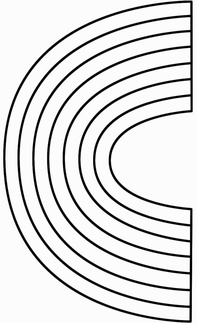 Rainbow Coloring Page With Color Words ~ Coloring Pages