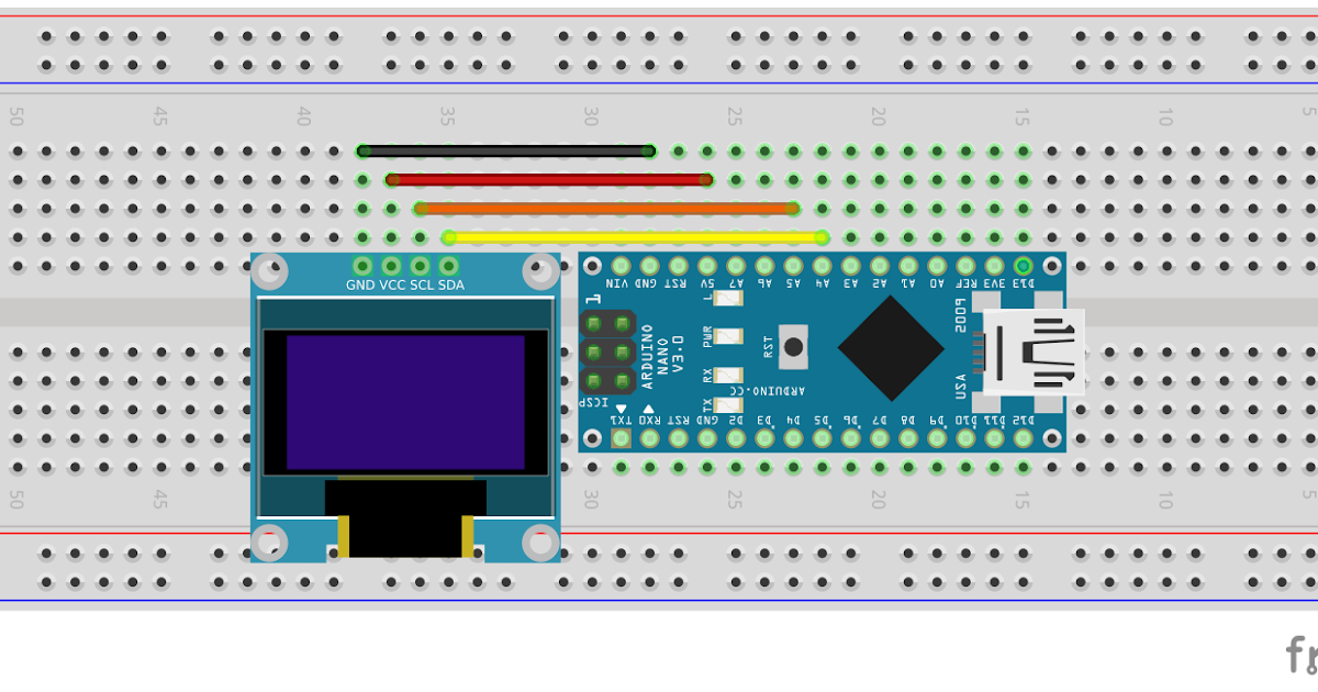 Arduino Er Walking Bitmap On 096 Inch 128x64 I2c Oled X Arduino Nano