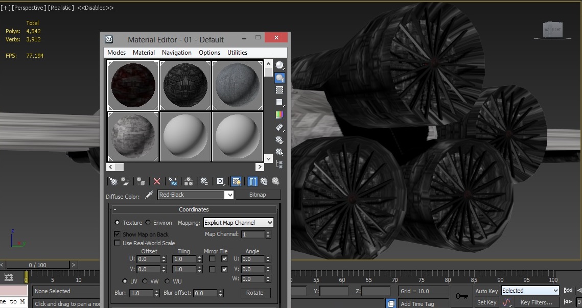 3D Modelling and Animation: Model 1: Texturising Spaceship