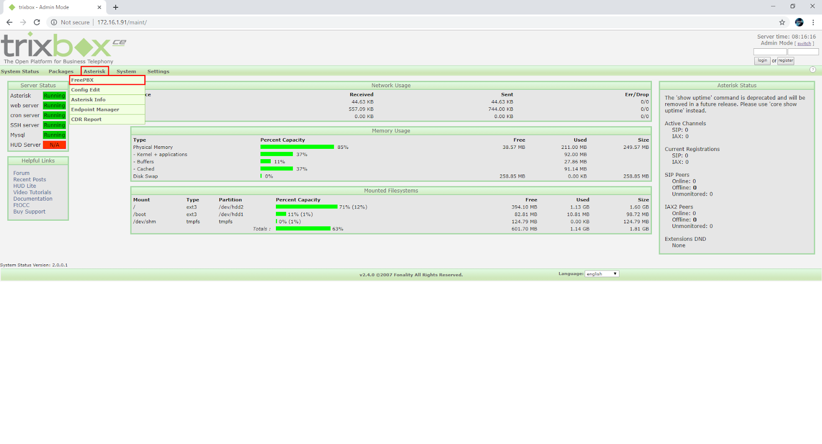 Konfigurasi VoIP Menggunakan Trixbox - Dunia IT