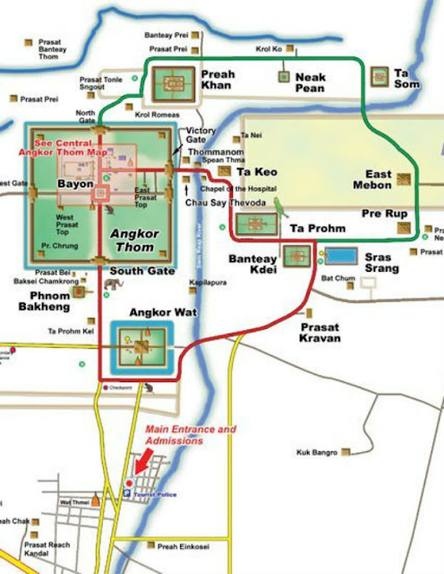 Mapas y planos de Angkor - Conmimochilacuestas