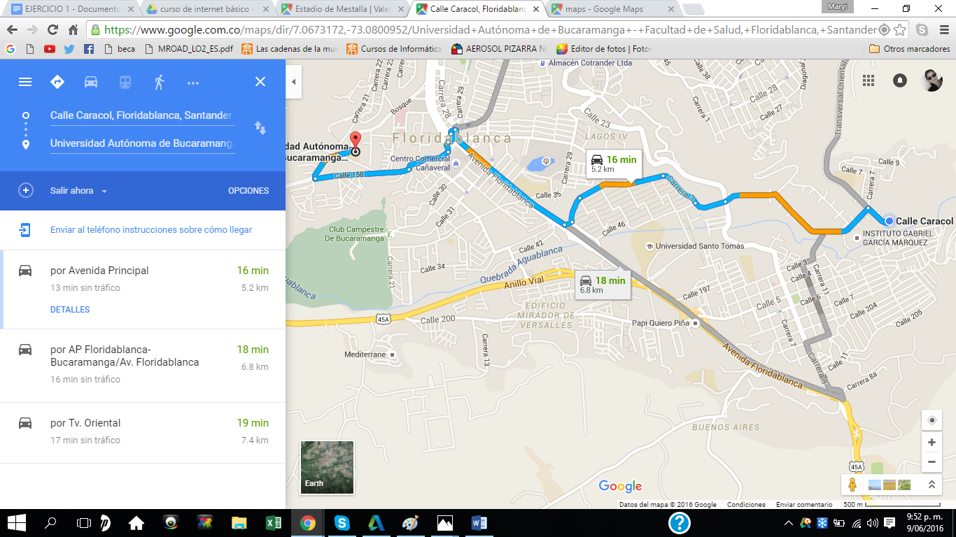 INTERNET BASICO UNAB : GOOGLE MAPS