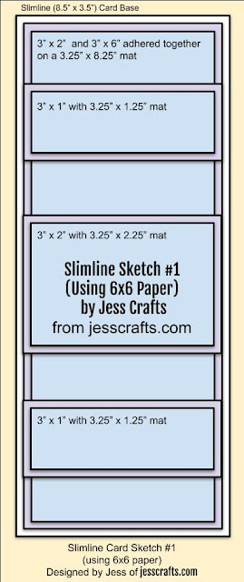 Jess Crafts: Slimline Card Using 6x6 Paper featuring Newton's Nook and ...