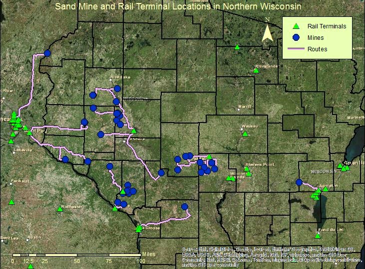 Joe Klees - UWEC - Geog 337 - GIS II: Exercise 7 - Network Analysis