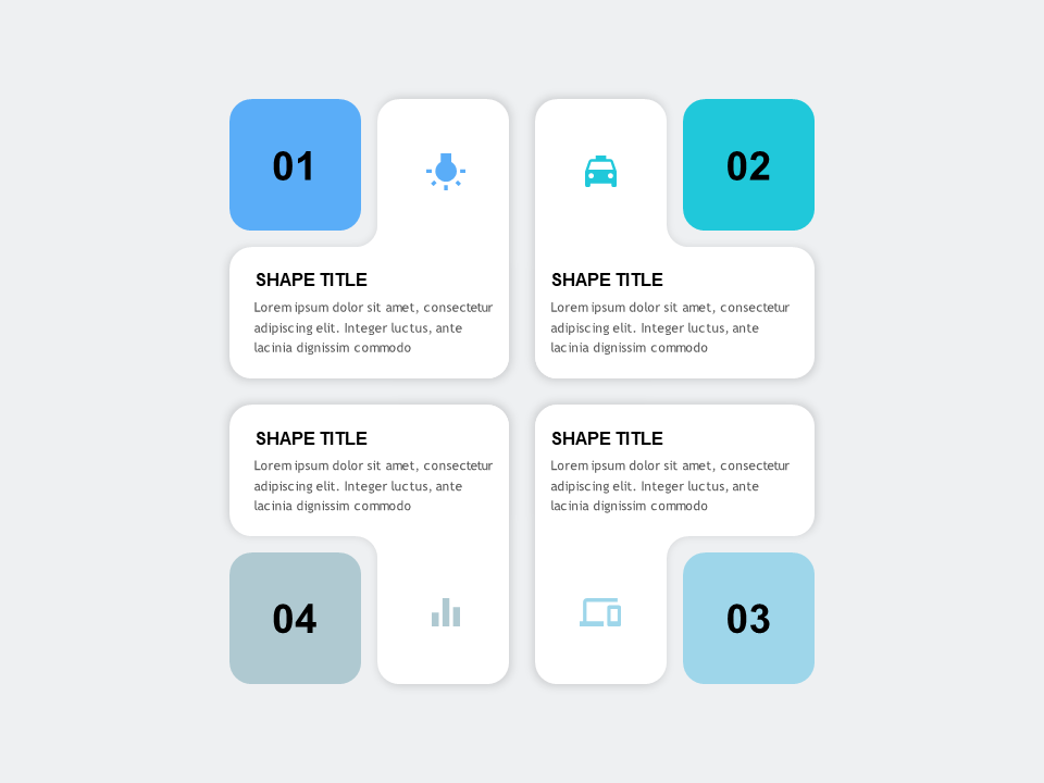 Round Square Number PowerPoint Templates - PowerPoint Free