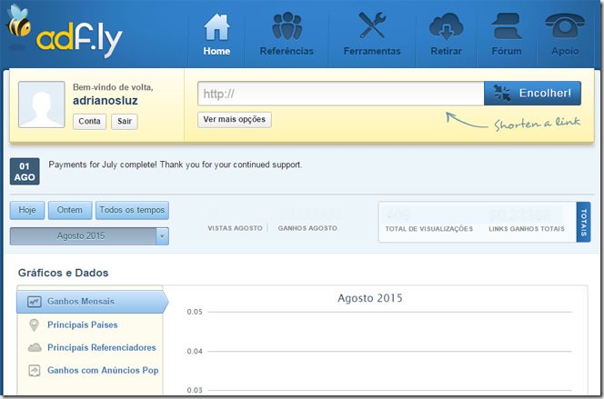 Adfly Monetiza: 5 Maneiras de fazer o Adf.ly render muito em seu blog