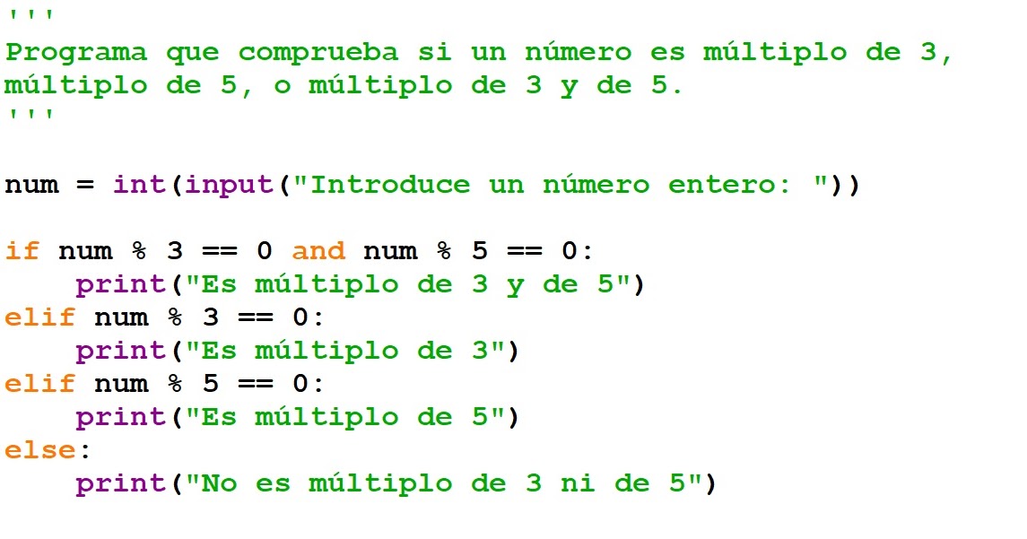 Programar en python: Nivel 5 - Practicando lo básicoReto 5 - Múltiplos ...
