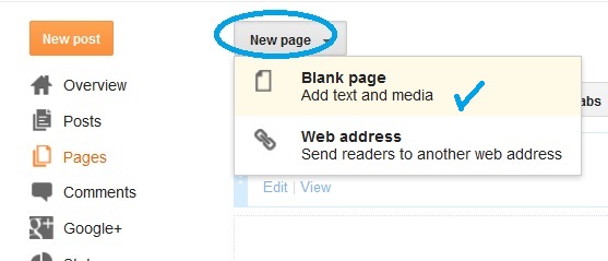 Think Type & Post: [TUTORIAL] How to Create Static Pages in Blogger