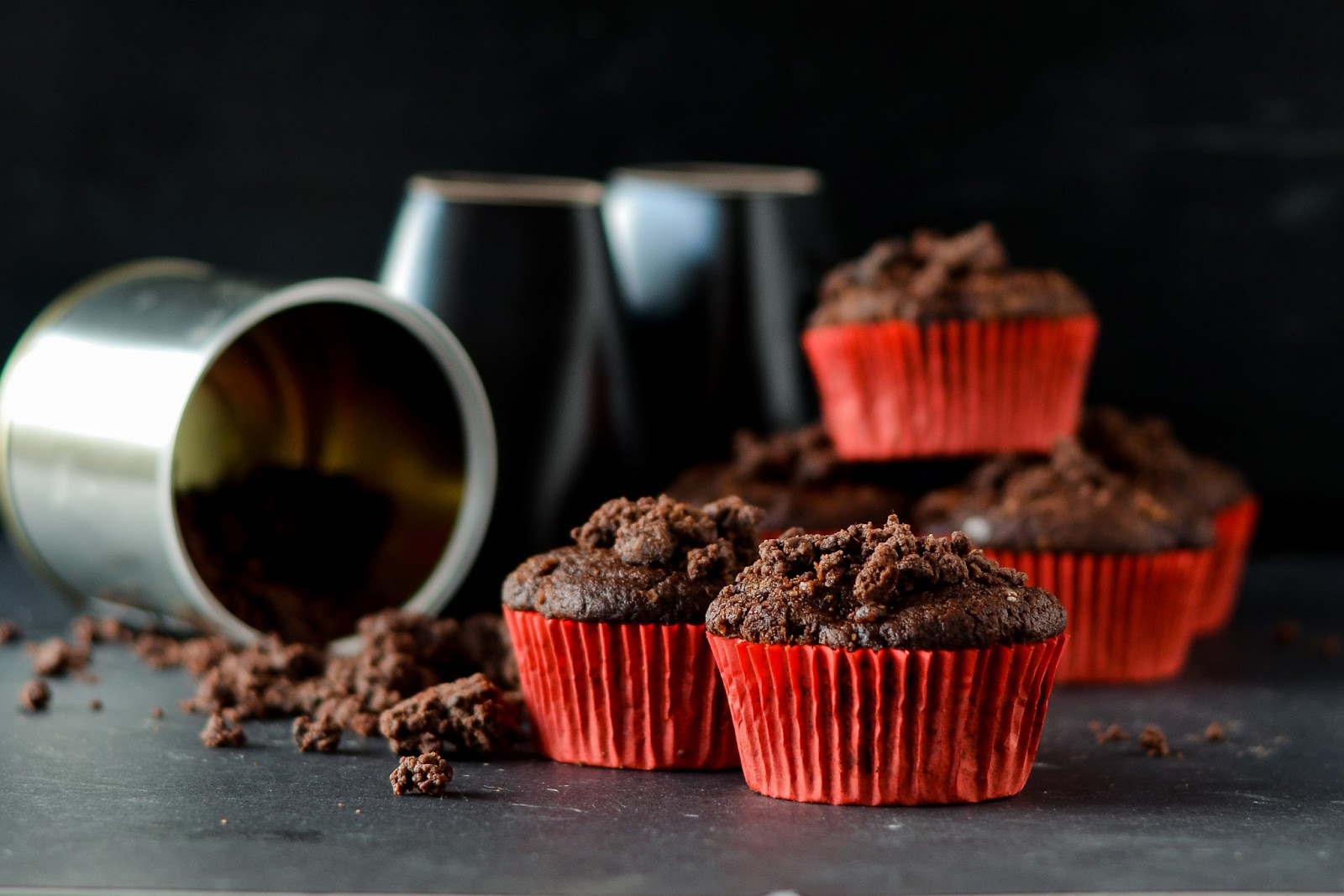 The Social Network/-/Chocolate pear crumble muffins | The moonblush Baker