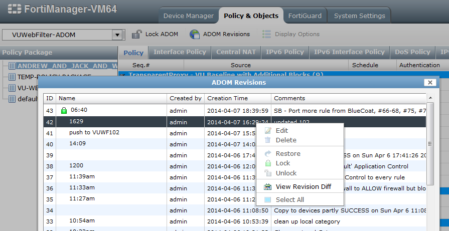 Somphols Tech Talk Fortimanager Out Of Sync Diff Views Deficiency