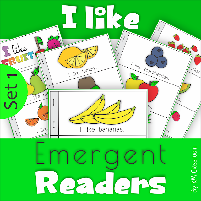 KM Classroom: Emergent Readers I Like I Don't Like Fluency Strips Freebie