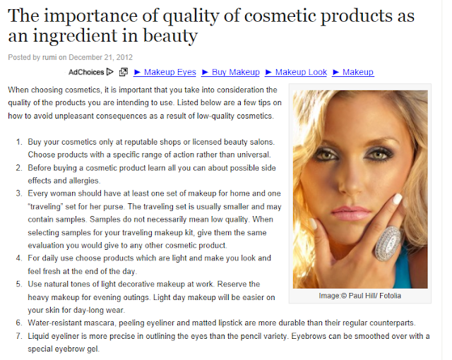 Love. Beauty. Fashion. Fitness : Beauty Article Of the Day: Quality of ...