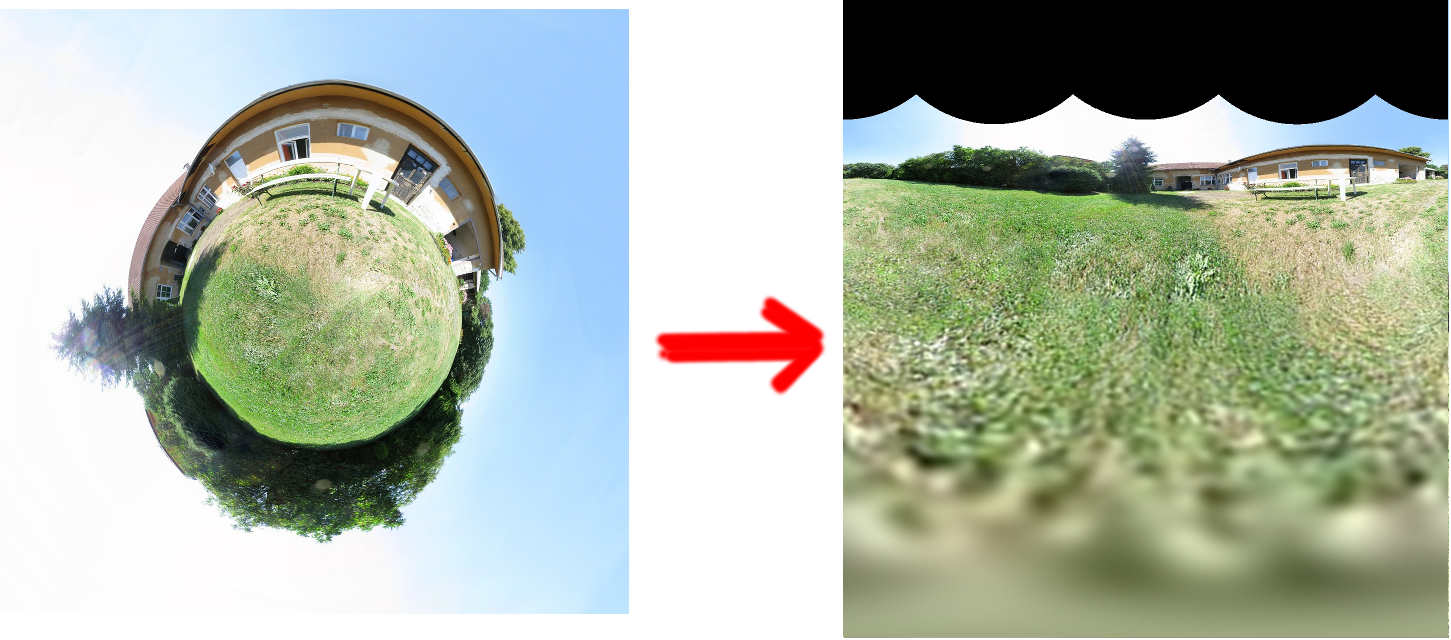 OpenCV : LogPolar transformations | Unwrap fish-eye image to Panorama ...