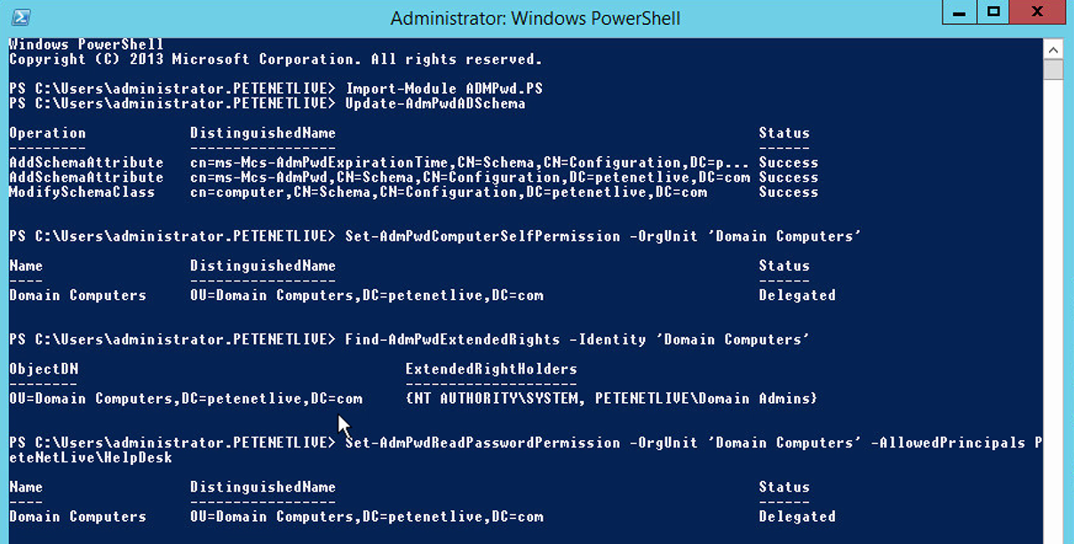There's a script for that: How to Microsoft LAPS Local Administrator Password Solution
