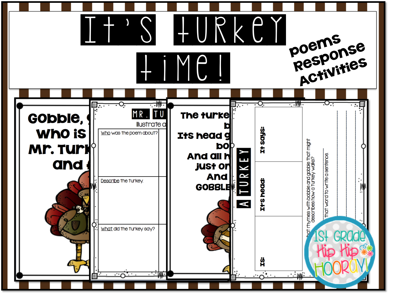 1st Grade Hip Hip Hooray!: It's Turkey Time So ... Let's Talk Turkey!