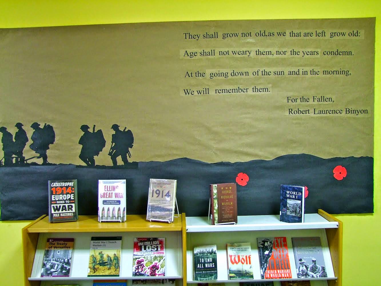 Library Displays: WW1 Centennial