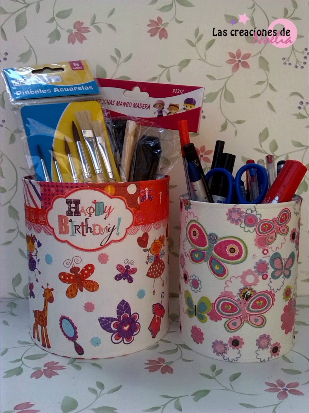 Las creaciones de Noelia: Botes para lápices
