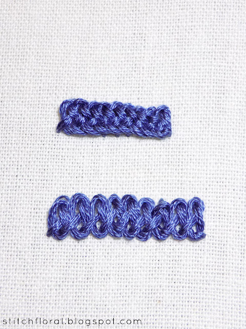 Braid stitch & Plaited braid stitch - Stitch Floral