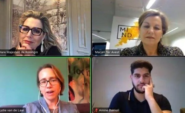 Queen Maxima spoke online with various people about the MIND Blue ...