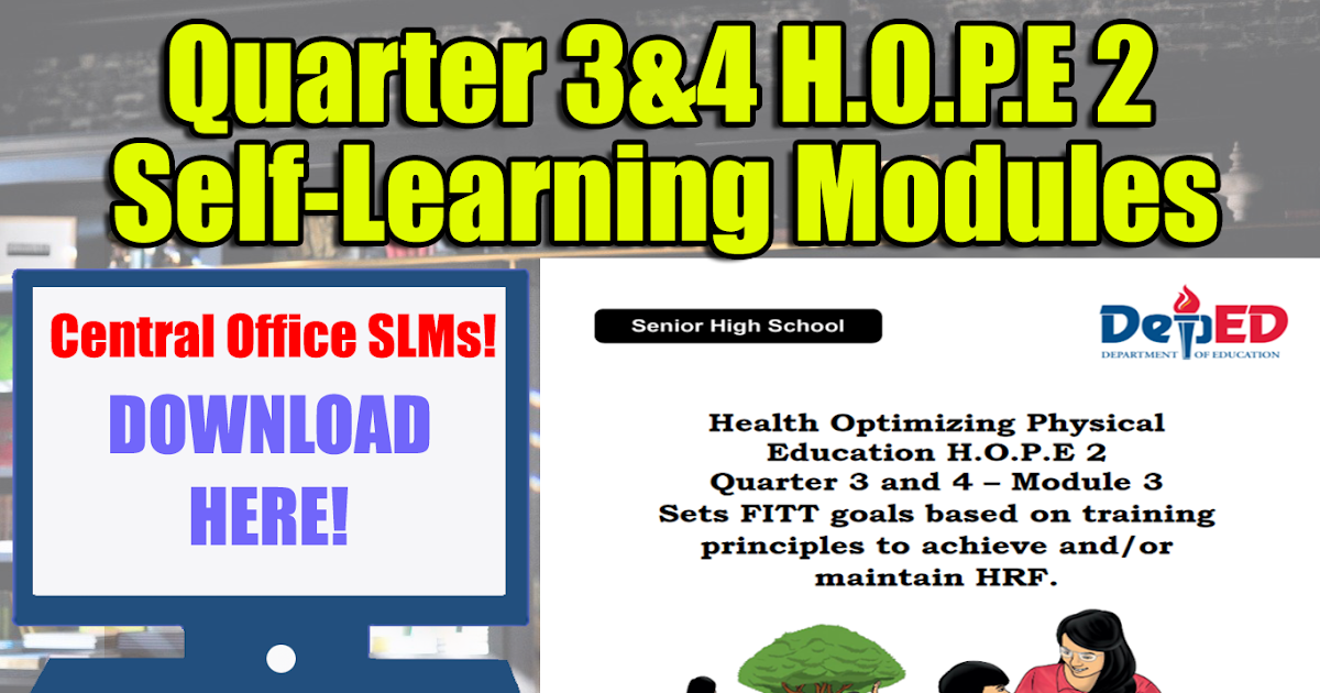 Quarter 3 - 4 Modules (SLM) SHS Sports Track - Health Optimizing ...