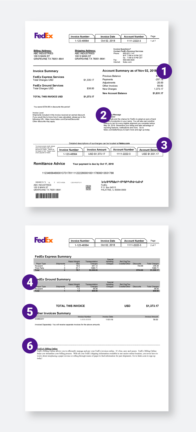 Fedex Invoice - Invoice Template