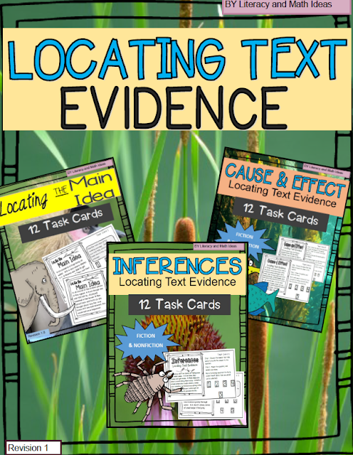 Literacy & Math Ideas: Locating Text Evidence