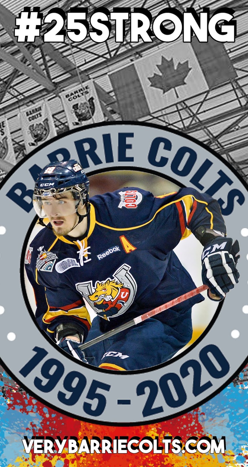Barrie Colts 25th Anniversary Cellphone Wallpapers. #OHL #25Strong