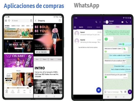 Conoce las ventajas de la función Multi-Active Window del Galaxy Z Fold3