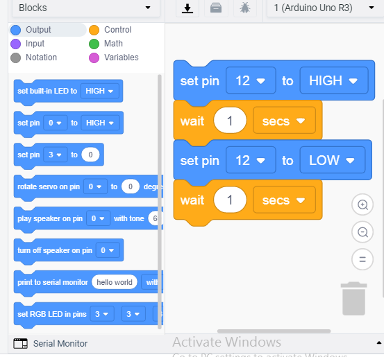 LED Blink Using an Arduino in Tinkercad