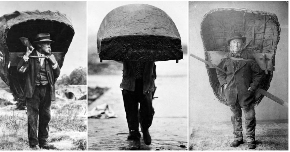 Vintage Photographs of Welsh Coracle Men With Their Catch of Fish in ...