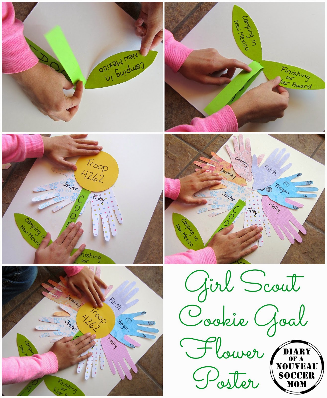 Make a Girl Scout Cookie Goal Flower Poster