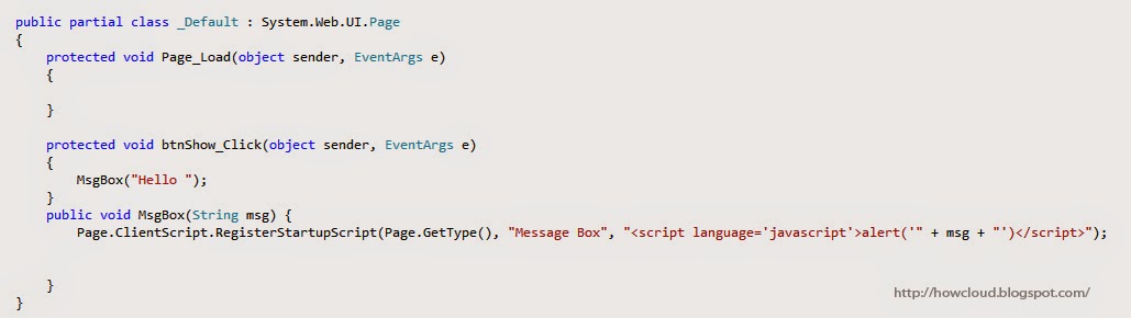 How Cloud How To Create A Message Box In Asp C