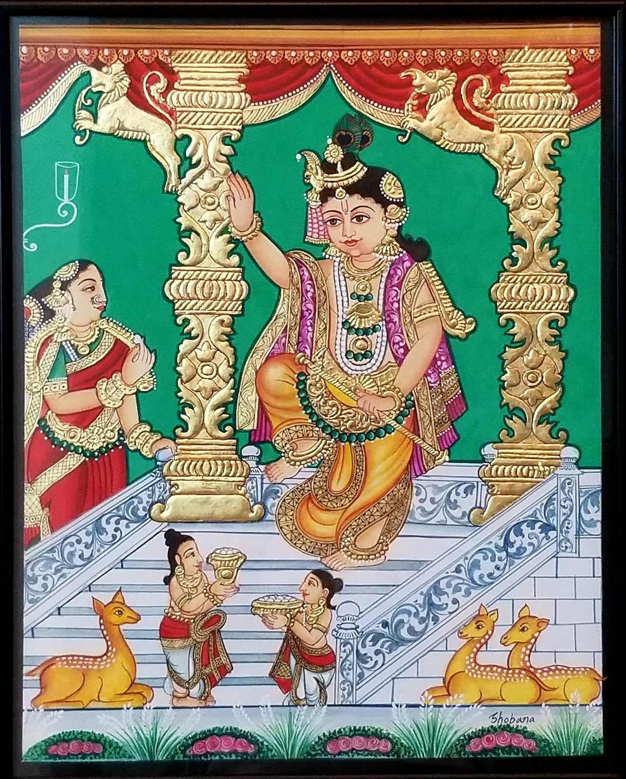 Art Scene India: Traditional Mysore Paintings by Shobana Udayasankar
