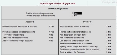 Tally.ERP 9 - F12 - Configuration in Hindi