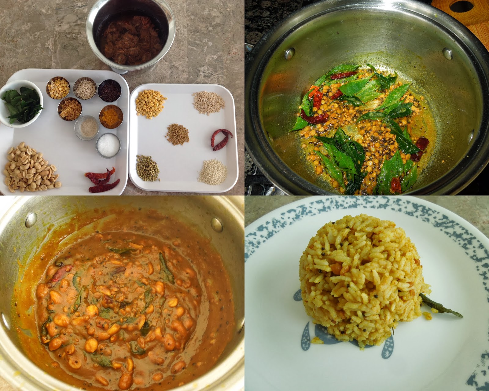 Appetizing Recipes!: Koyil Puliyodharai (Tamarind Rice)