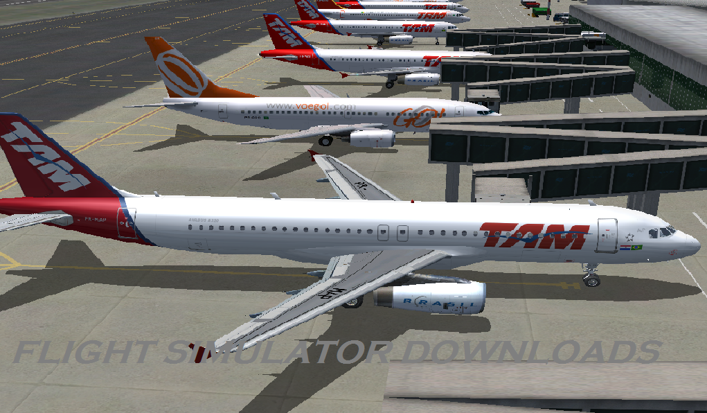 Flight Simulator Downloads: Textura TAM PR-MAP a320 Wilco FS9/FSX