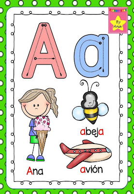 Material Educativo: Abecedario con letras mayúsculas y minúsculas para ...