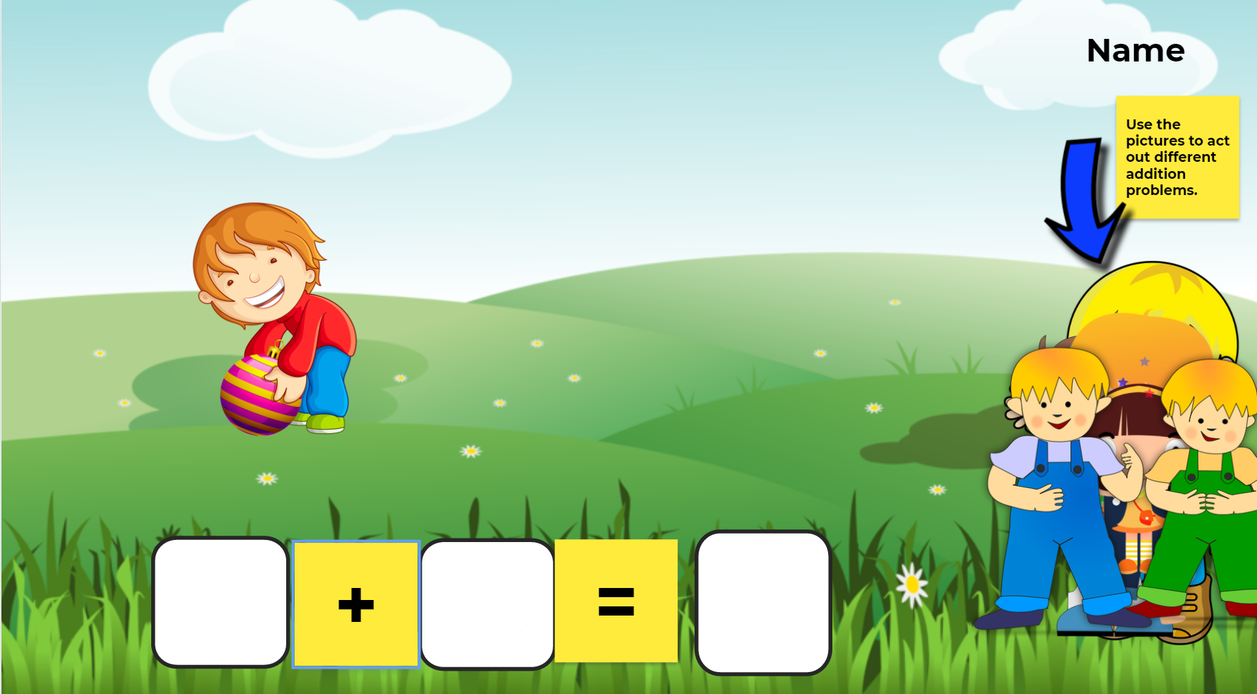 Solve problems using the strategy act it out.