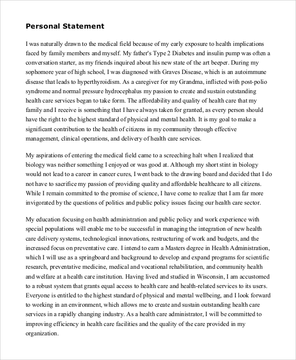 Personal Statement Samples - Collage Template